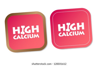 High Calcium Stickers Stock Vector (Royalty Free) 120031612 | Shutterstock
