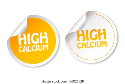 High Calcium Stickers Stock Vector (Royalty Free) 86026528 | Shutterstock