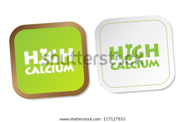 High Calcium Stickers Stock Vector (Royalty Free) 117127855