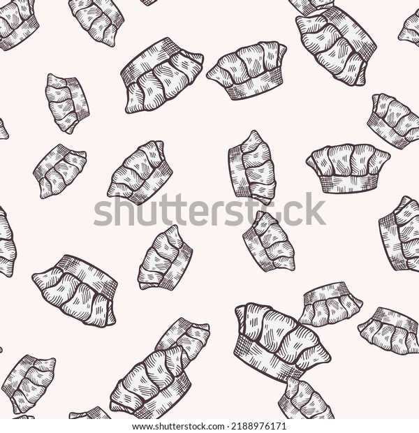 High Chef Hat Engraved Seamless Pattern Stock Vector (Royalty Free ...