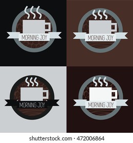 High Contrast Coffee Cup Logo Stock Vector (Royalty Free) 472006864 ...