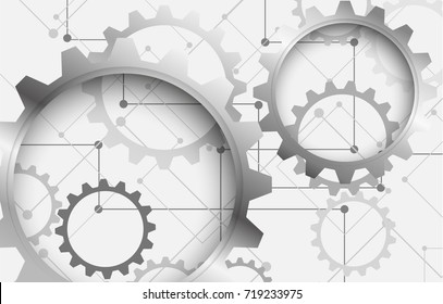 High Contrast Silver Clock Gears Abstract Stock Vector (Royalty Free ...