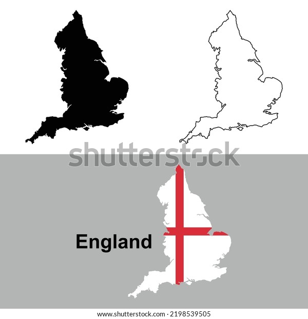 High Detail England Map England Vector Stock Vector (Royalty Free ...