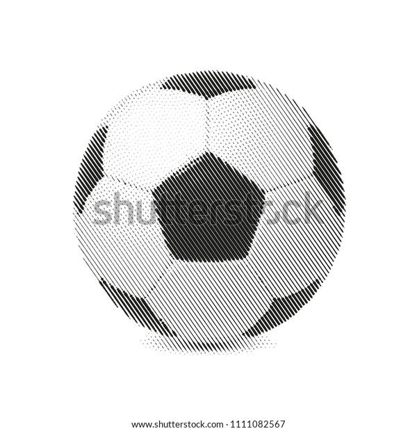High Detail Vector Soccer Ball Engraved Stock Vector (Royalty Free ...