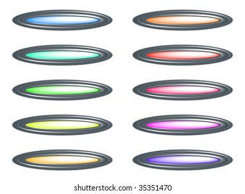 High Detailed 3d Buttons Web Design Stock Vector (Royalty Free ...