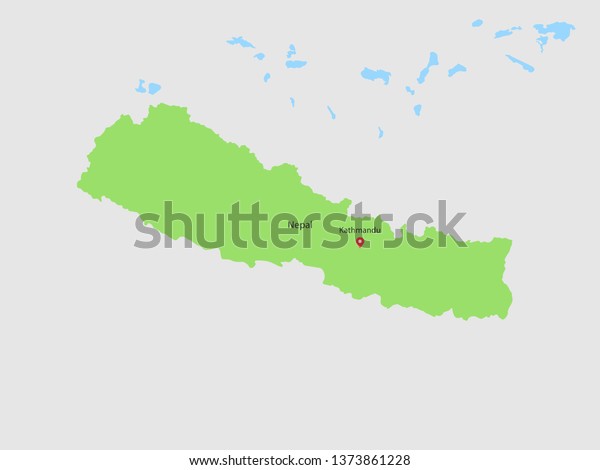 High Detailed Map Nepal Capital Fully Stock Vector (Royalty Free ...