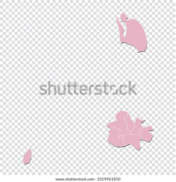 High Detailed Pastel Color Map Antigua Stock Vector (Royalty Free ...