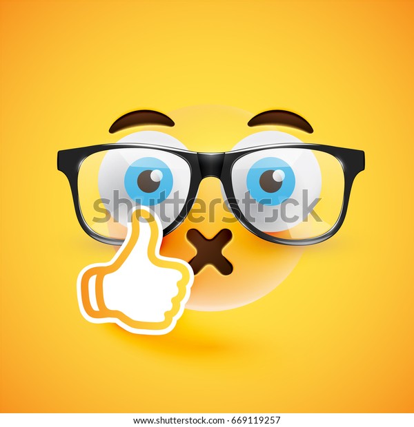 High Detailed Speechless Yellow Smiley Sunglasses Stock Vector (Royalty ...