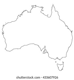 High Detailed Vector Map Contour Australia 스톡 벡터(로열티 프리) 170109032 ...