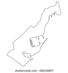 Monaco Outline Map Detailed Isolated Vector Stock Vector (Royalty Free ...