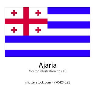 Vector Illustration Adjara Flag Isolated On Stock Vector (Royalty Free ...