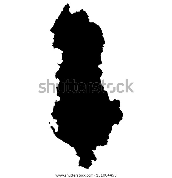 High Detailed Vector Map Albania Stock Vector (Royalty Free) 151004453