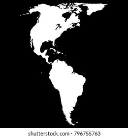 High Detailed Vector Map Americas Stock Vector (Royalty Free) 796755763 ...