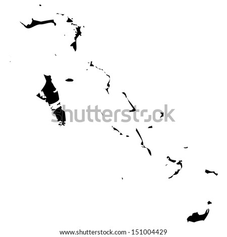 High Detailed Vector Map Bahamas Stock Vector (Royalty Free) 151004429 ...
