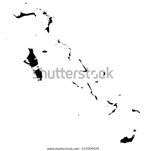 High Detailed Vector Map Bahamas Stock Vector (Royalty Free) 151004429