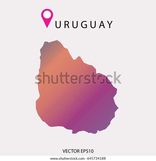 High Detailed Vector Map Color Gradation Stock Vector (Royalty Free ...