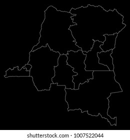 High Detailed Vector Map Countiesregionsstates Democratic Stock Vector ...