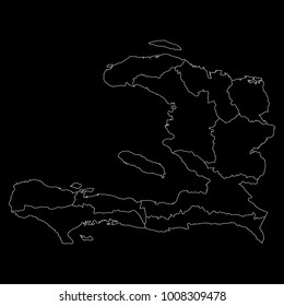 High Detailed Vector Map Countiesregionsstates Haiti: เวกเตอร์สต็อก ...