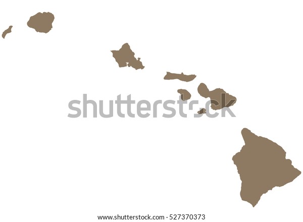 High Detailed Vector Map Hawaii Stock Vector (Royalty Free) 527370373