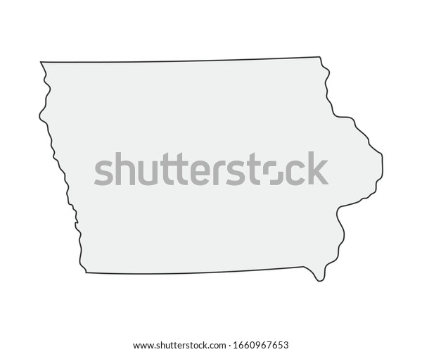 High Detailed Vector Map Iowa Usa Stock Vector (Royalty Free) 1660967653