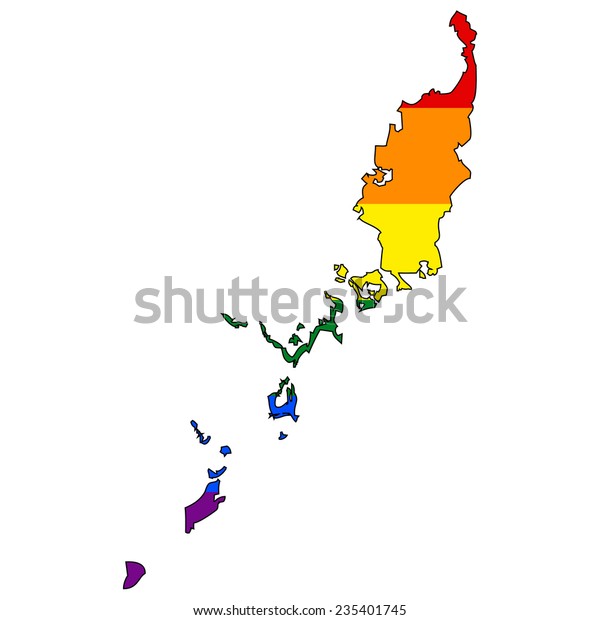 High Detailed Vector Map Pride Flag 스톡 벡터(로열티 프리) 235401745 | Shutterstock