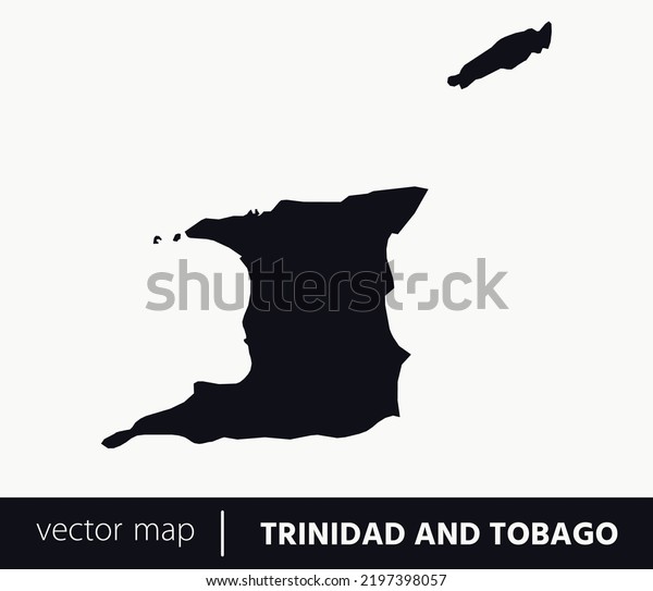 High Detailed Vector Map Trinidad Tobago Stock Vector (Royalty Free ...