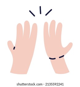 High Five Hand Drawn Doodle Icon Stock Vector (Royalty Free) 2135592241 ...