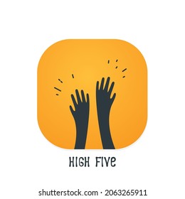 High Five Icon Simple Illustration Stock Vector (Royalty Free ...