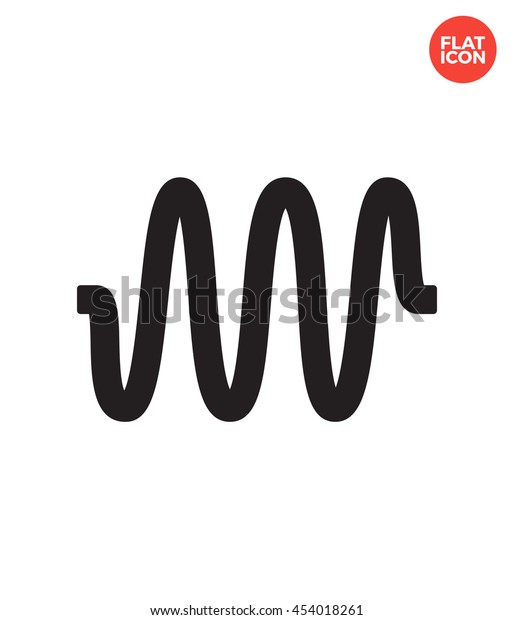 High Frequency Sound Wave Icon Flat Stock Vector (Royalty Free) 454018261