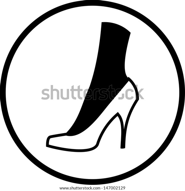 High Hill Shoe Vector Icon Stock Vector (Royalty Free) 147002129 ...