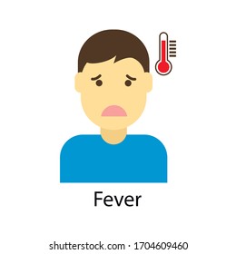 High Human Temperature Sick Fever Infographics Stock Vector (Royalty ...
