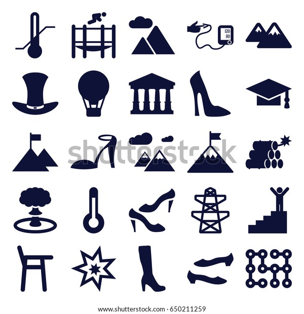 High Icons Set Set 25 High Stock Vector (Royalty Free) 650211259 ...