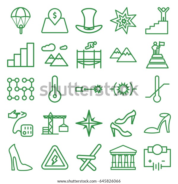 High Icons Set Set 25 High Stock Vector (Royalty Free) 645826066