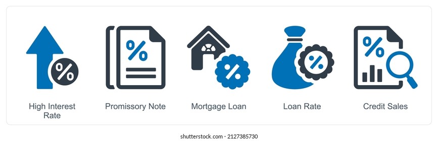 High Interest Rate Icon Concept Stock Vector (Royalty Free) 2127385730