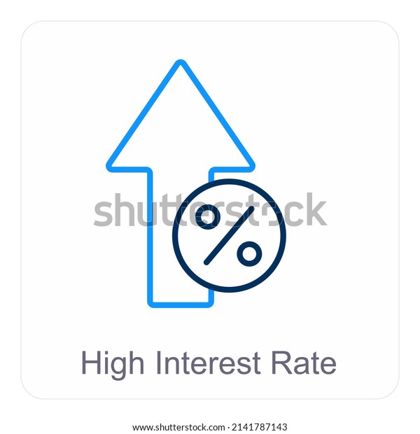High Interest Rate Icon Concept Stock Vector (Royalty Free) 2141787143 ...