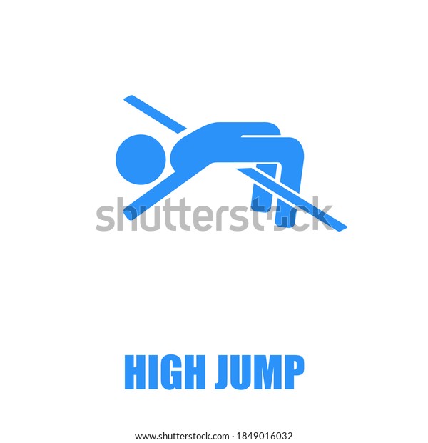 High Jump Running High Jump Pictogram Stock Vector (Royalty Free ...