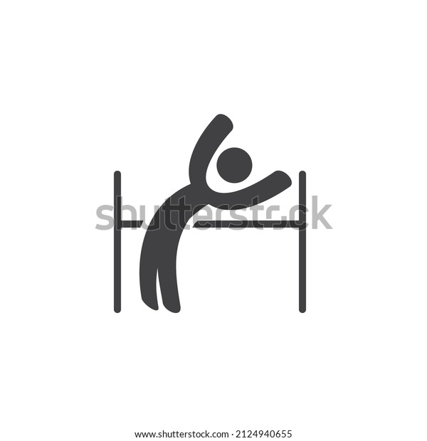 High Jump Sport Vector Icon Filled Stock Vector (Royalty Free ...