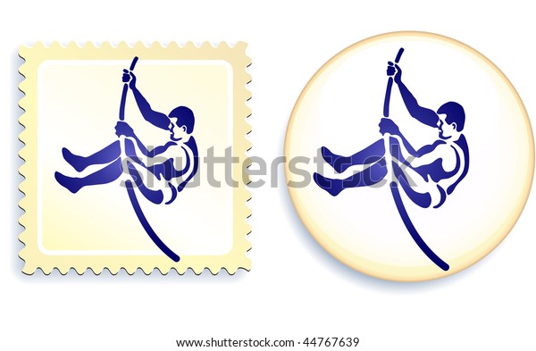 High Jump Stamp Button Original Vector Stock Vector (Royalty Free ...