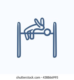 High Jump Vector Sketch Icon Isolated Stock Vector (Royalty Free ...