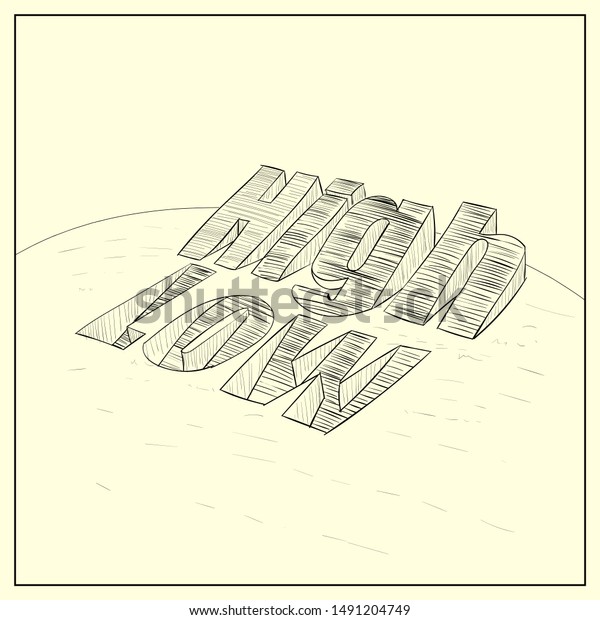High Low Line Art Hand Drawing Stock Vector (Royalty Free) 1491204749 ...
