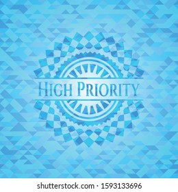High Priority Realistic Light Blue Mosaic Stock Vector (Royalty Free ...