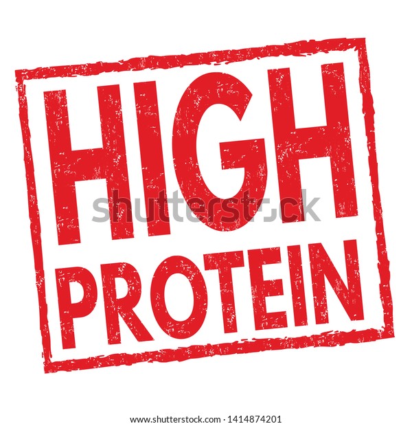 High Protein Sign Stamp On White Stock Vector (Royalty Free) 1414874201