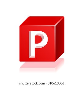 High Quality 3d Red Cube Letter Stock Vector (Royalty Free) 310613306 ...