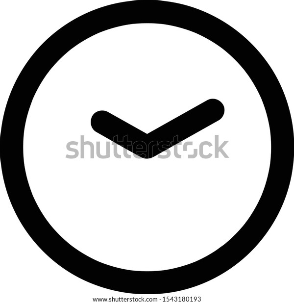 High Quality Analog Icon Transparentblack Rounded Stock Vector (Royalty ...