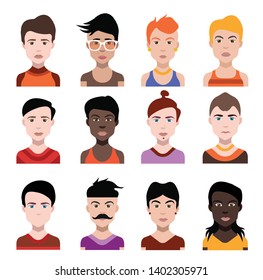 Vektor Stok High Quality Avatar Vector Set (Tanpa Royalti) 1402767098 ...