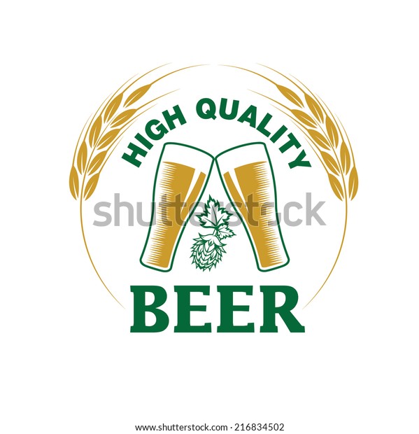 High Quality Beer Emblem Stock Vector (Royalty Free) 216834502 ...