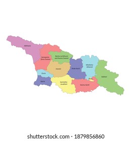 High Quality Colorful Labeled Map Georgia: Vector có sẵn (miễn phí bản ...