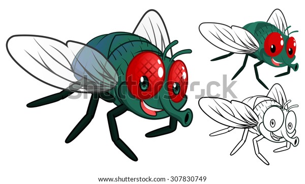 High Quality Detailed Fly Cartoon Character Stock Vector (Royalty Free ...