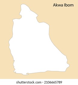 High Quality Map Akwa Ibom Region Stock Vector (Royalty Free ...