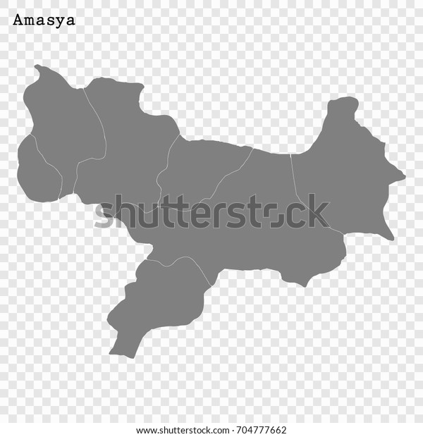 High Quality Map Amasya Province Turkey Stock Vector (Royalty Free ...